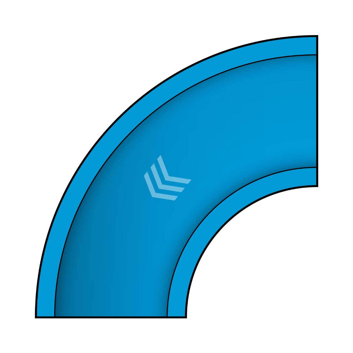 DIY AquaSlide™ - Modular Pool Water Slide (Curve Left Section)