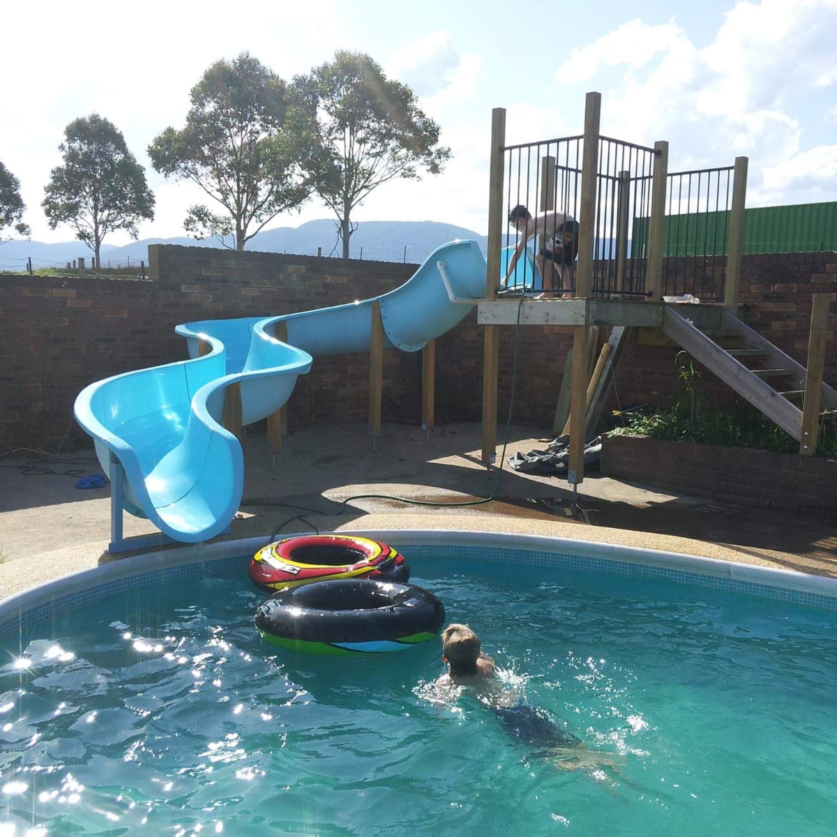 DIY AquaSlide™ - Modular Pool Water Slide (Straight Section)